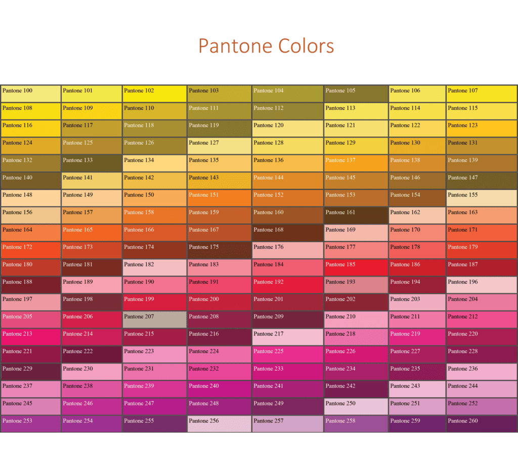 DTF Pantone Color Chart – Ton Atelier