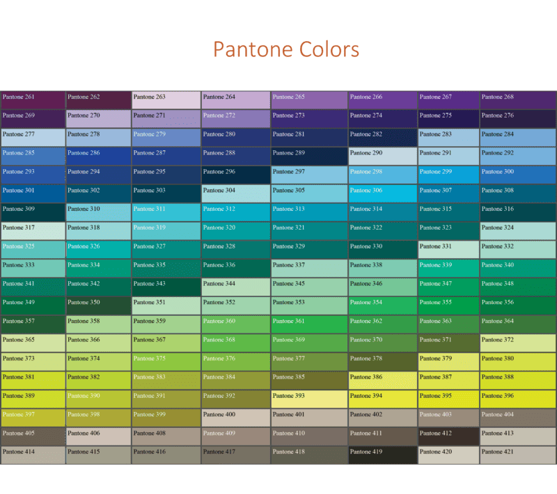 DTF Pantone Color Chart – Ton Atelier